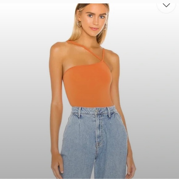 Tops | Superdown Revolve Orange Tank Bodysuit | Poshmark